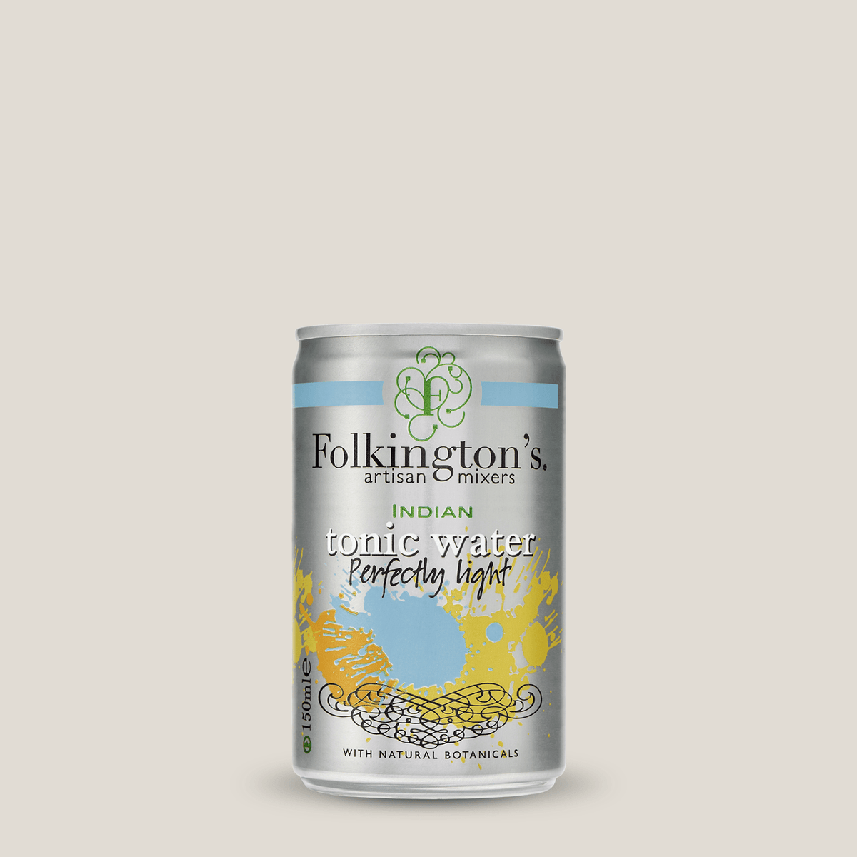 Indian tonic water light - 24 x 150ml cans TRAY – Folkington's