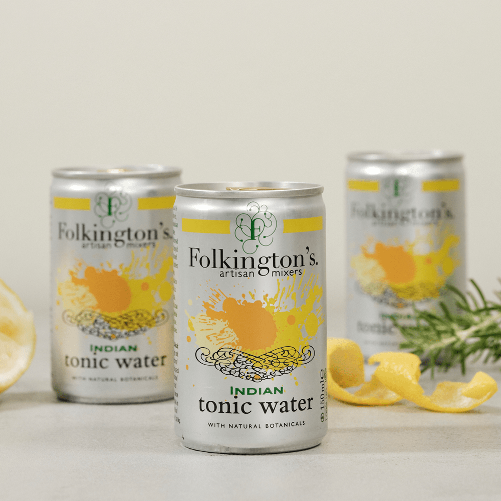 Indian tonic water - 24 x 150ml cans TRAY – Folkington's